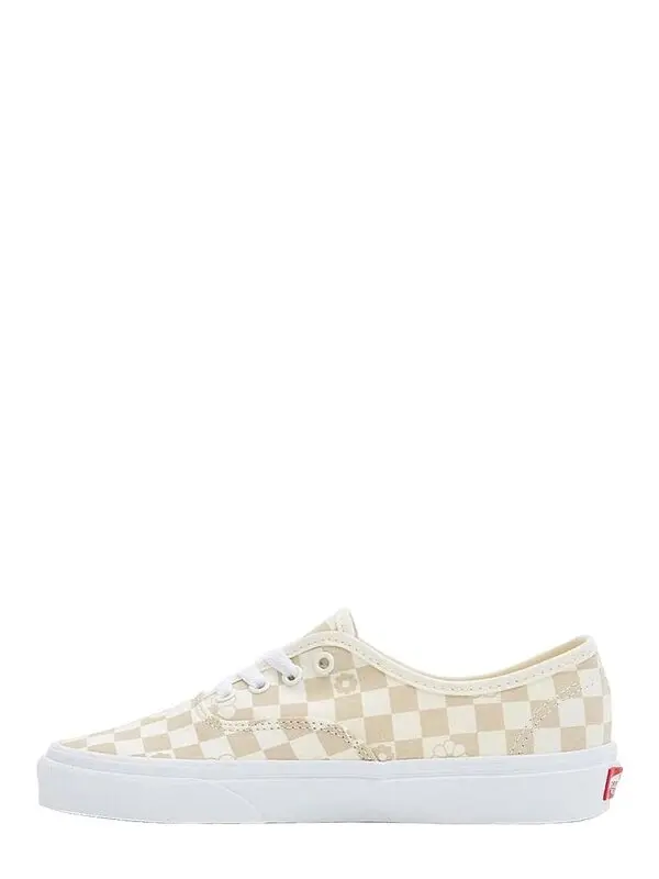 VANS Floral Check Authentic Sneakers - Beige/white