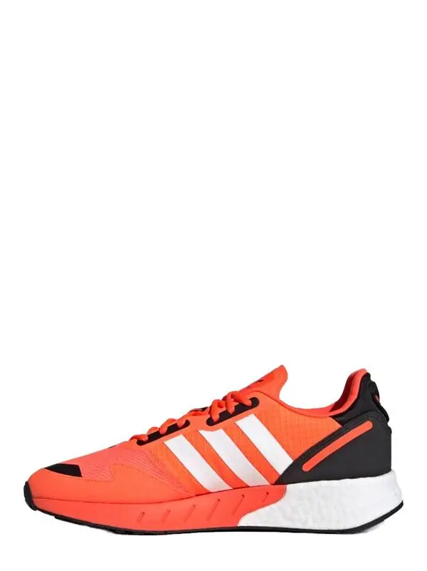 Adidas Zx 1k Boost Sneakers With Graphic Logo Detail - Orange/white
