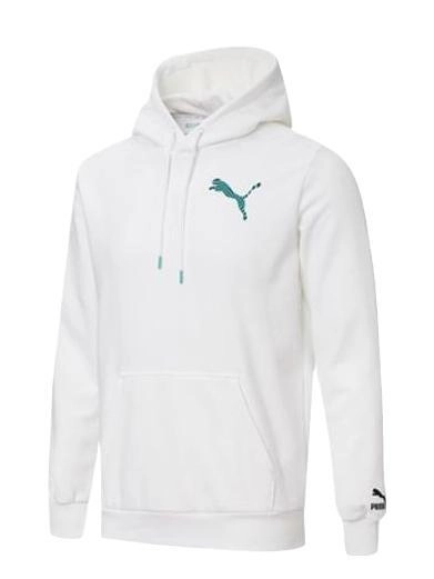 PUMA Logo Printed Casual Sports Pullover - White