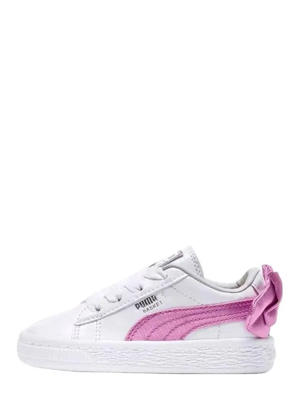 PUMA Basket Bow Patent Sneakers - White