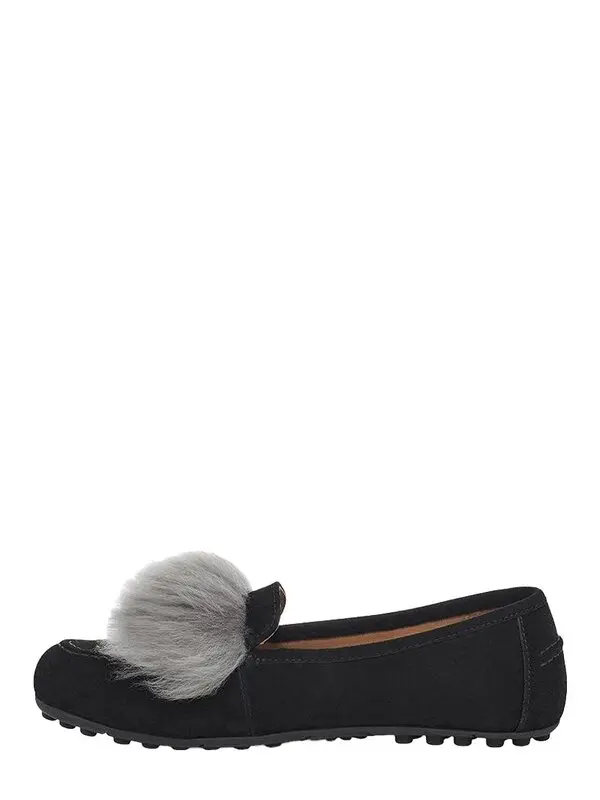 UGG California Loafer With Fur Accent - Black/gray