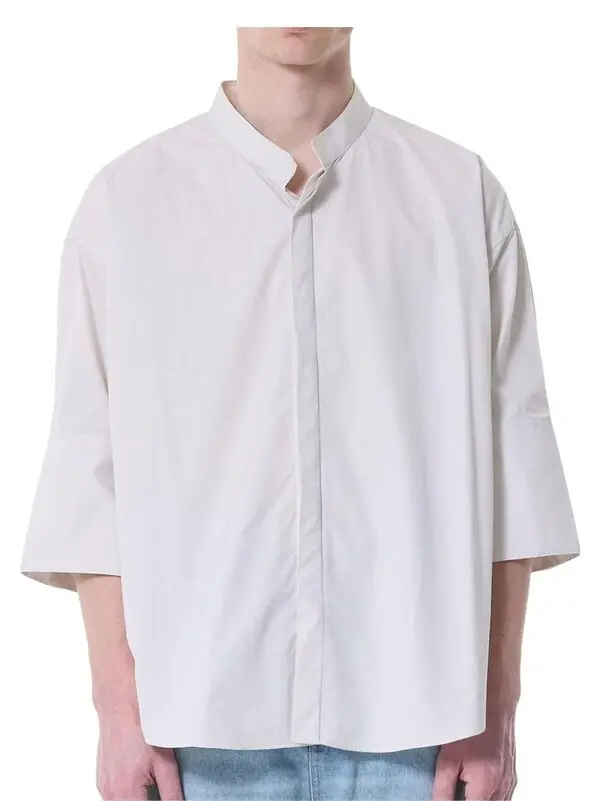 AMI Paris Mandarin Shirt - Chalk