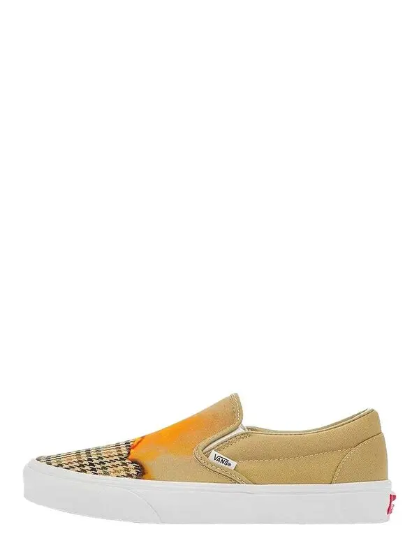 VANS Slip-on Low Top Casual Shoes With Graphic Print - Brown/yellow/white