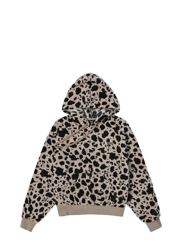 VANS Dotty Check Fleece Hoodie - Brown/black