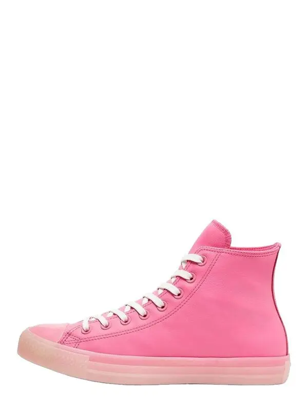CONVERSE Chuck Taylor All Star High Top Leather Sneakers - Pinkred