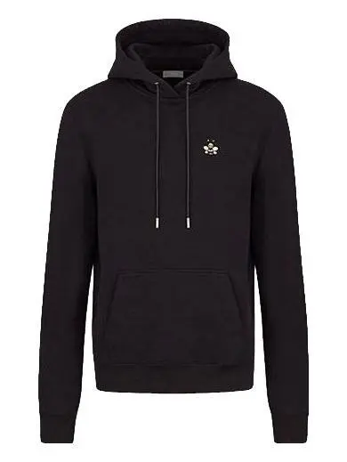 Dior X Kaws Crossover Bee Embroidered Hoodie - Black