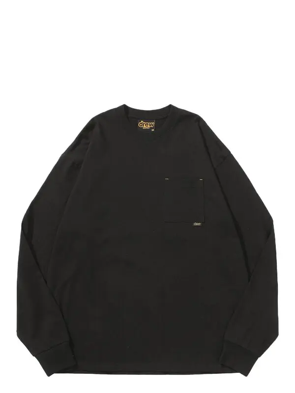 Drew House Basic Long Sleeve Pocket T-shirt - Black