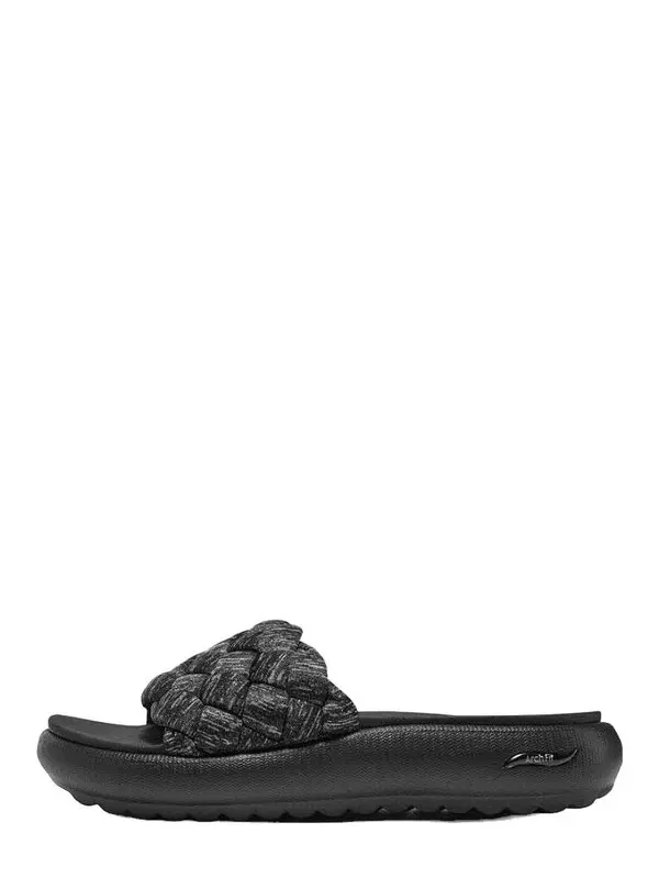 Sketchers Arch Fit Braided Slide Sandals - Black