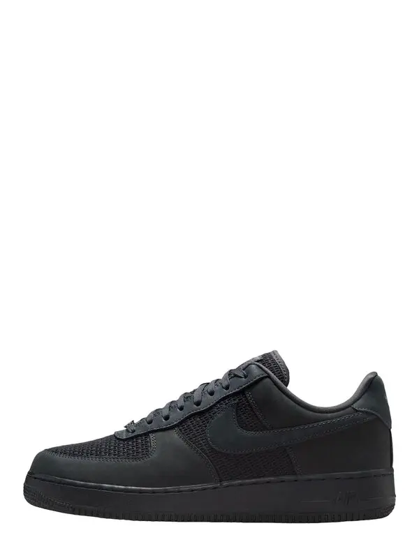 Nike Force 1 Low Woven Sneakers - Black/anthracite