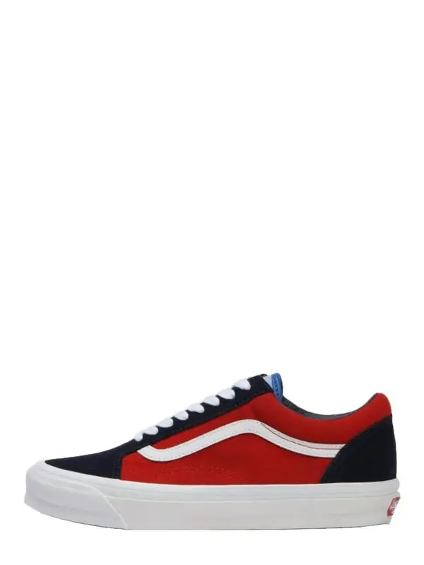 VANS Og Old Skool Lx 'off The Wall' Low Top Sneakers - Navy/red