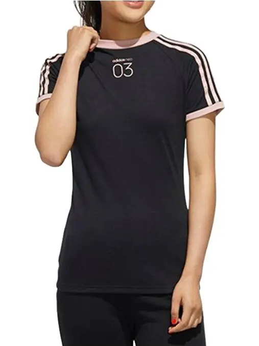 Adidas Neo Cs 3-stripes Short Sleeve Tee - Black