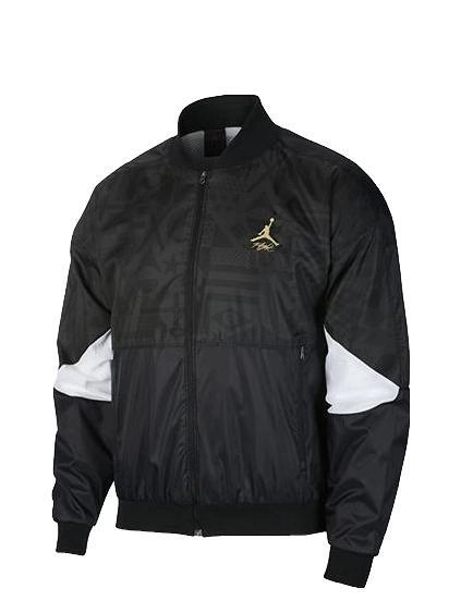 JORDAN Stand Collar Zip Up Jacket - Black