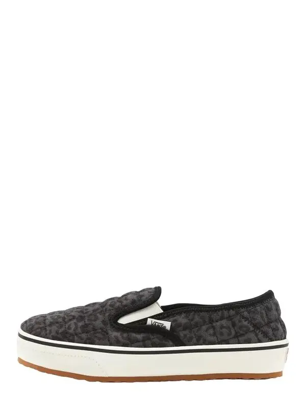 VANS Cheetah Quilted Slip-on Sneakers - Black/white/grey