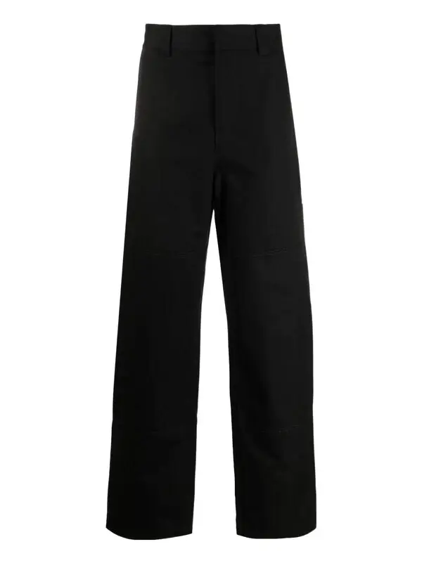 Off-White Straight Leg Casual Pants - Black