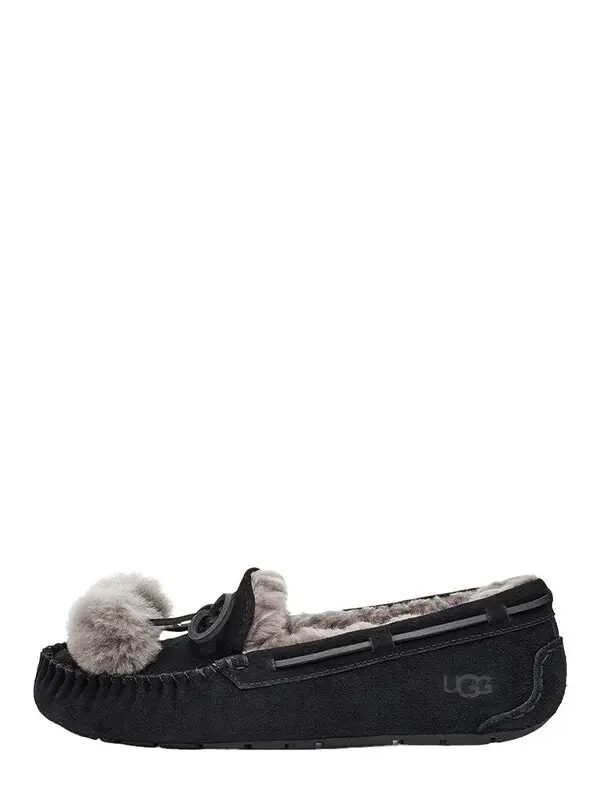 UGG Dakota Bow Pom Slipper - Black