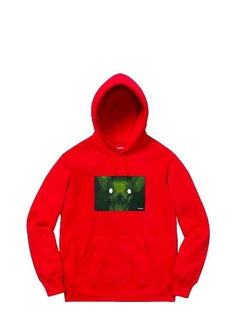 Supreme Fw18 Chris Cunningham Chihuahua Hooded Sweatshirt - Red