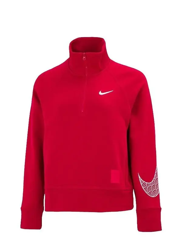 Nike Cny Edition Half Zip Stand Collar Hoodie - Red
