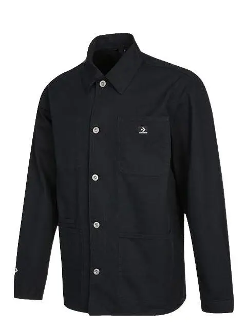 CONVERSE Ss22 Cargo Casual Long Sleeves Autumn Shirt - Black