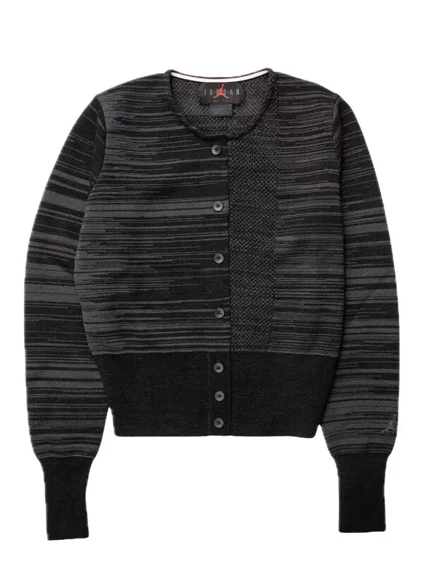 JORDAN Knitwear Cardigan - Dark Smoke Grey/black