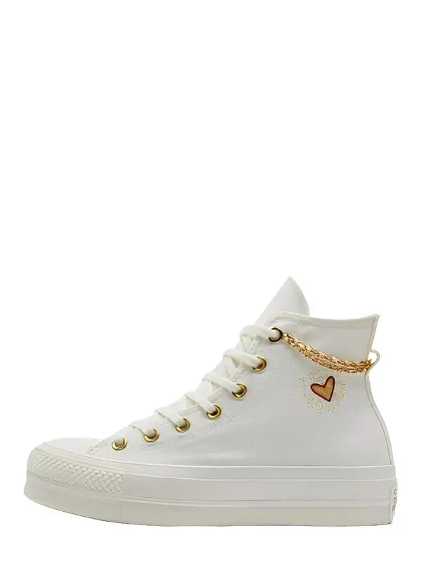 CONVERSE Chuck Taylor All Star High Top Sneakers With Chain Detailing - White