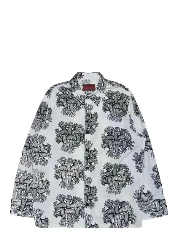 NEMEN Rope-print Shirt - White