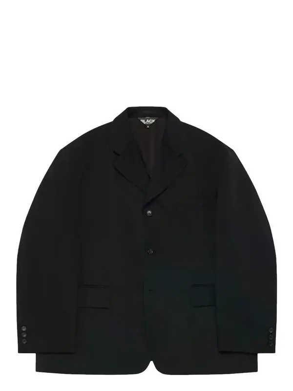 Comme Des Garçons Single-breasted Wool Blazer - Black