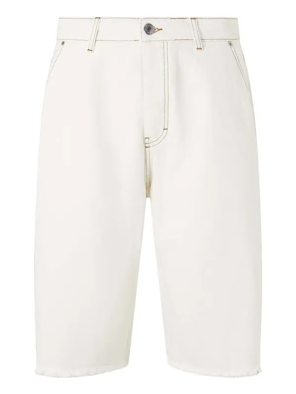 Ami Wide-leg Denim Shorts - White