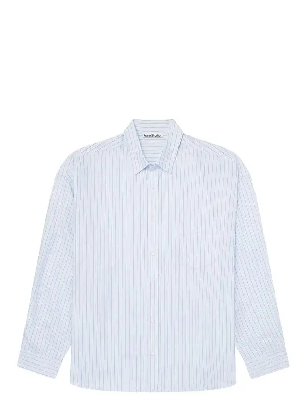 Acne Studios Pinstriped Lyocell Shirt - Blue