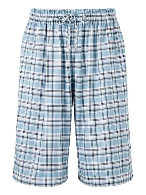 Acne Studios Ressa Plaid Relaxed Fit Knee-length Shorts - Blue