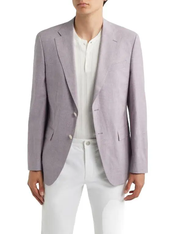 BOSS Huston Virgin Wool Blend Sportcoat - Light/pastel Purple