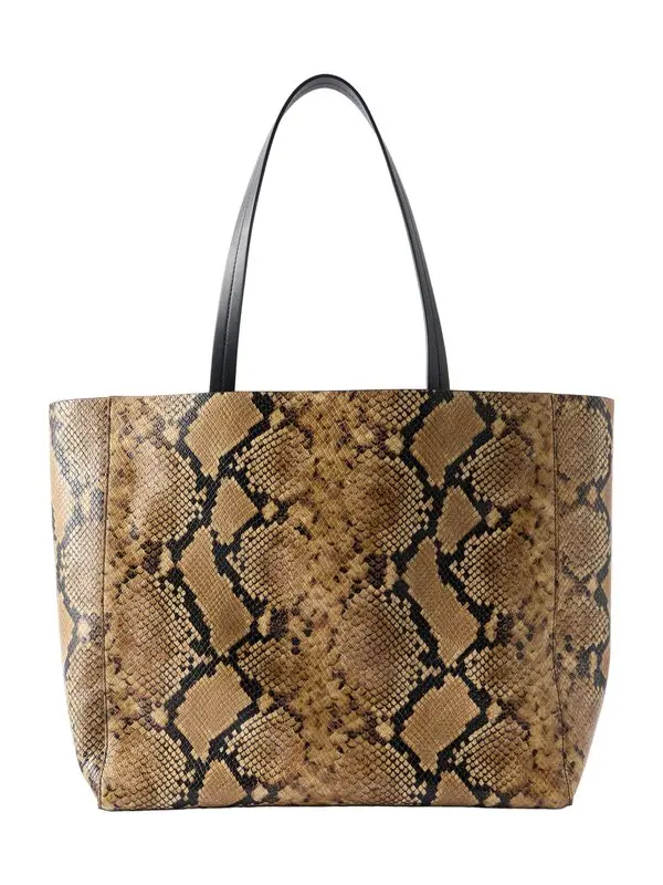 NILI LOTAN Keith Animal-print Leather Tote - Snake Print