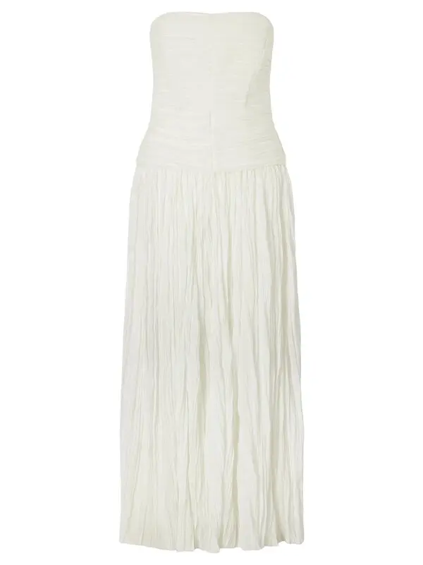 Simkhai Danielle Crinkled Bustier Gown - Neutrals