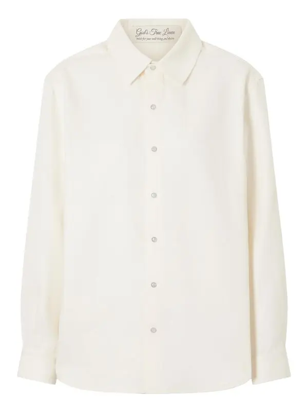 GOD’S TRUE CASHMERE God's True Cashmere Linen Shirt - Neutrals