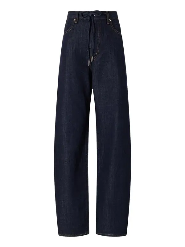 FRAME The Off Duty High-rise Barrel-leg Jeans - Blue