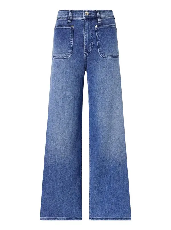 FRAME Le Slim Palazzo High-rise Wide-leg Jeans - Blue