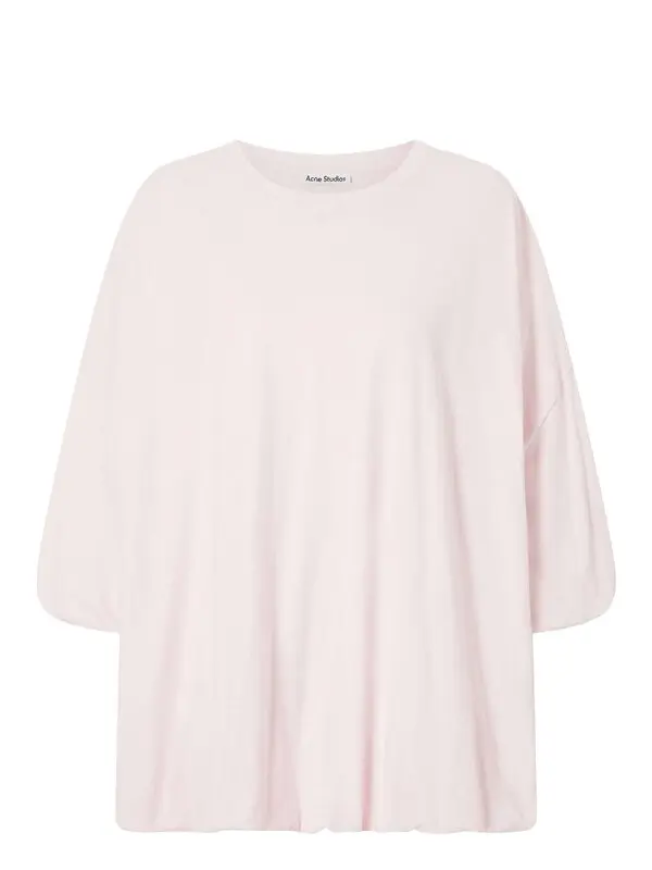Acne Studios Eniko Irregular Balloon Cotton And Hemp-blend T-shirt - Blush