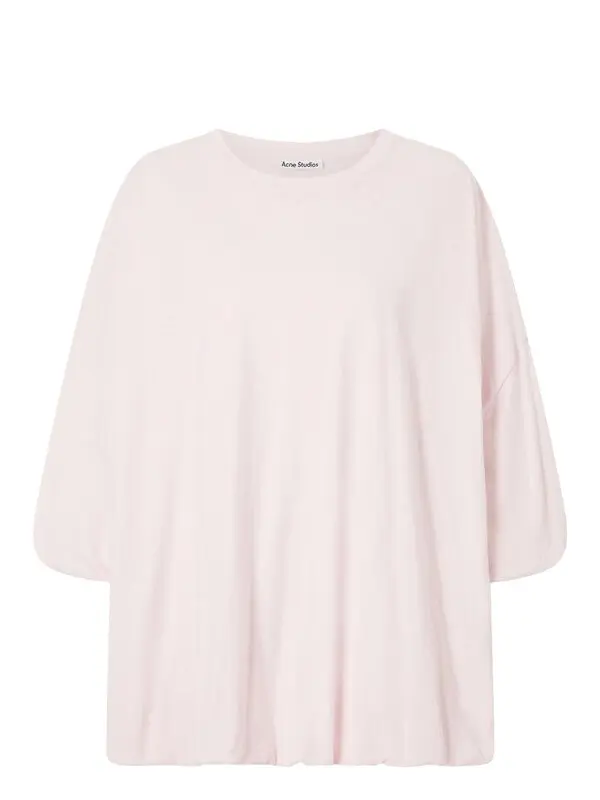 Acne Studios Eniko Irregular Balloon Cotton And Hemp-blend T-shirt - Pink
