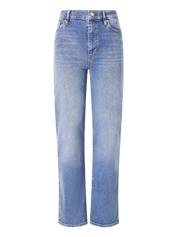 FRAME Le Sleek Straight High-rise Jeans - Blue