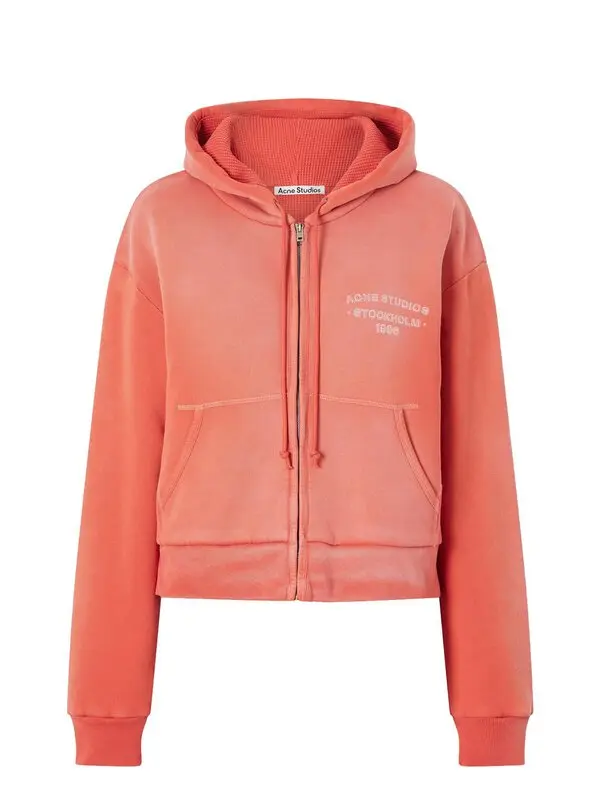 Acne Studios Feida Sunkissed Printed Ribbed Jersey Sweatshirt - Red
