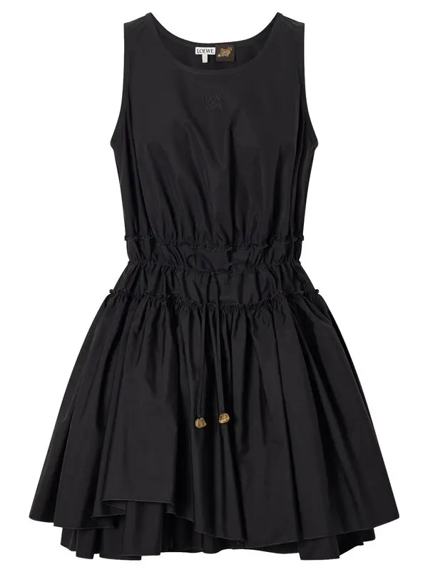 Loewe Cotton-poplin Mini Dress - Black