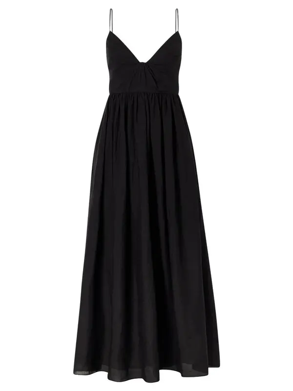 Aje Vacation Ramie Maxi Dress - Black