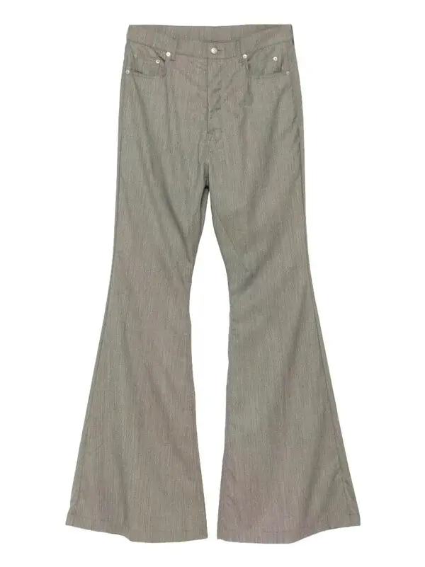 Rick Owens Bloan Bootcut Flared Trousers - Grey