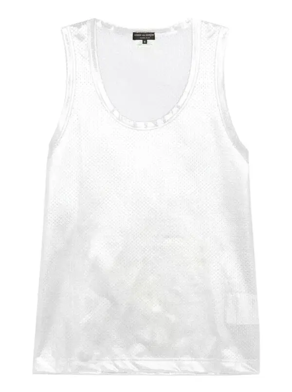 Comme Des Garçons Perforated Metallic Vest - Silver