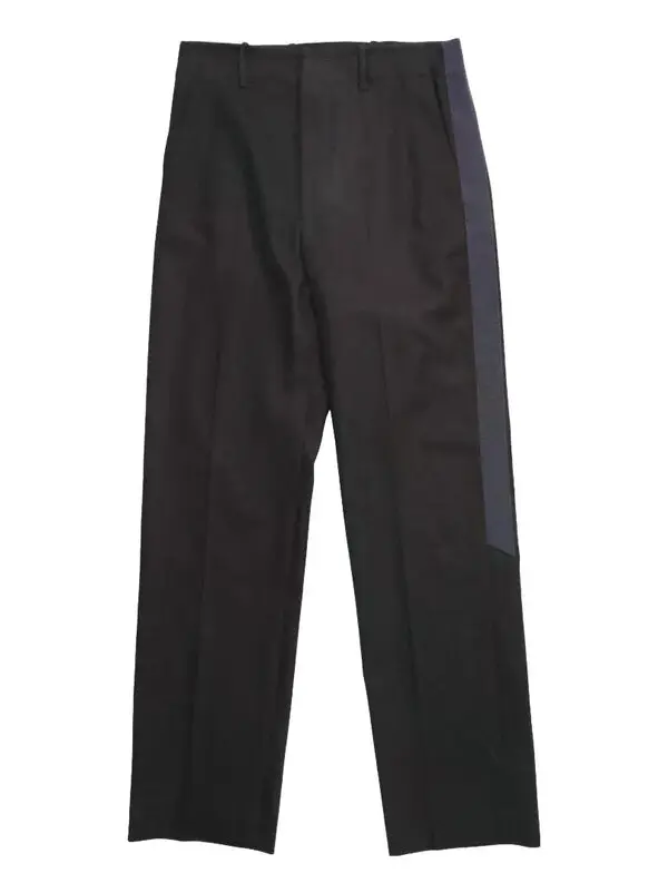 DERRICK Tailored Trousers With Side Stripe Detail - Grey