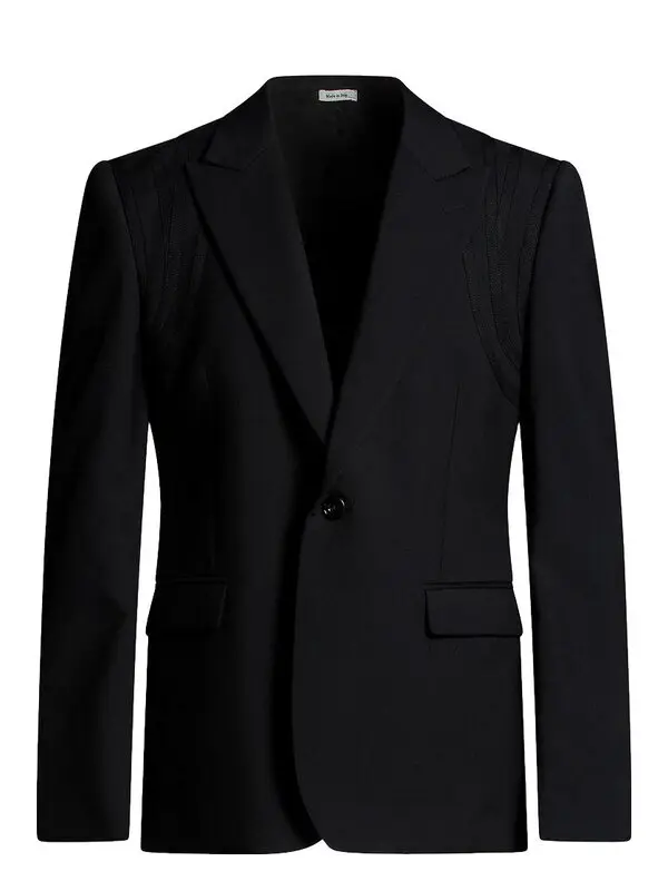 Alexander McQueen Wooltweed Blazer - Black