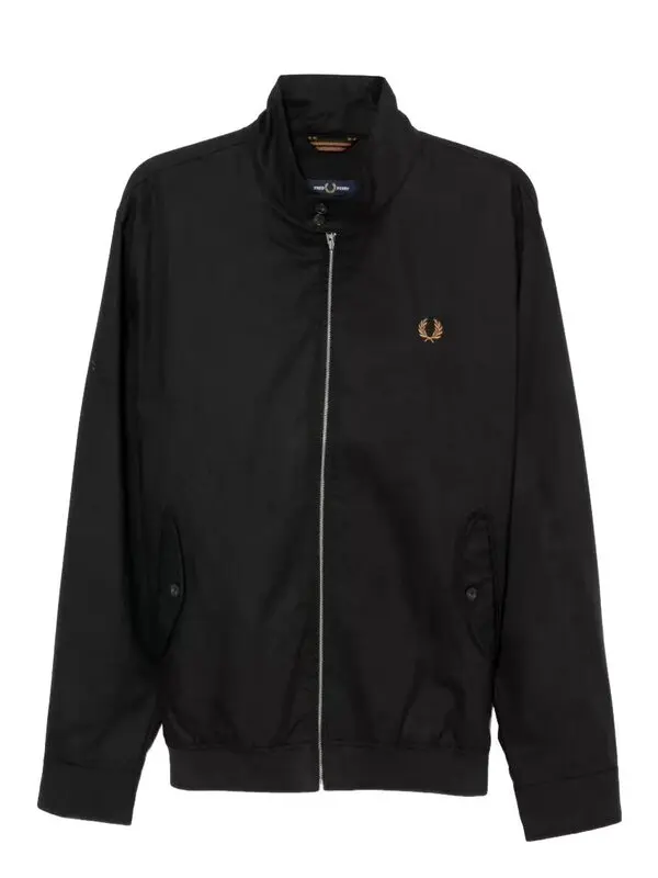 Fred Perry Logo Embroidered Jacket - Black
