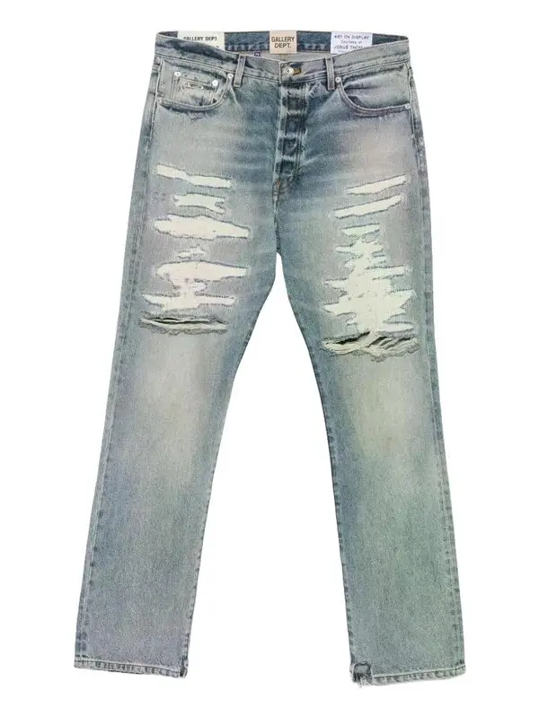 GALLERY DEPT. Belt-loop Distressed Jeans - Blue