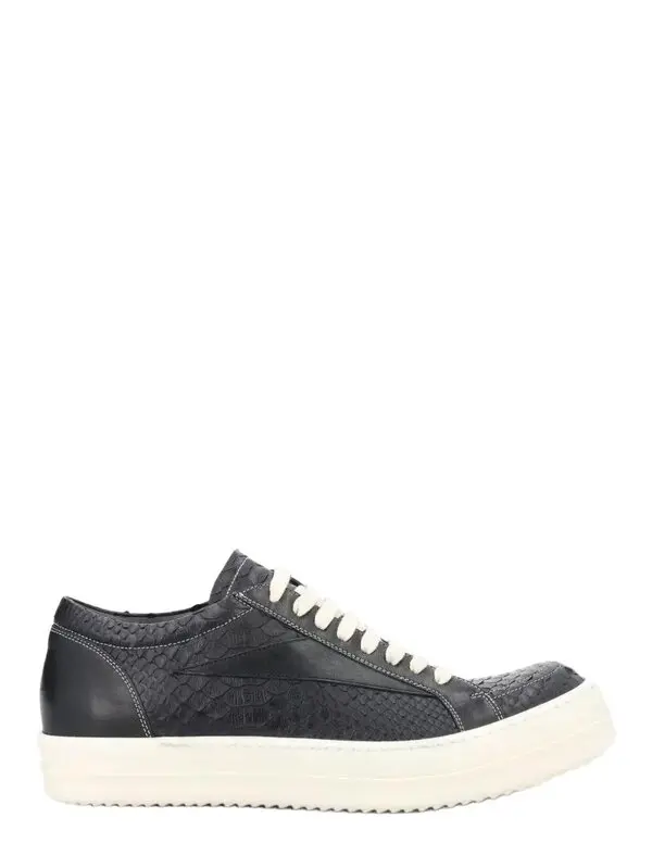 Rick Owens Lace-up Python-leather Sneakers - Black