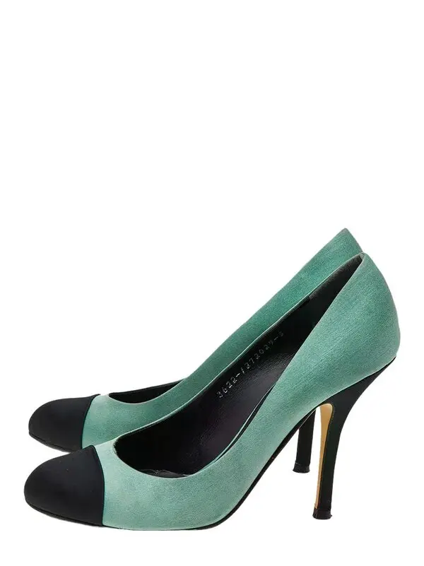 GINA Cap-toe Pumps - Green