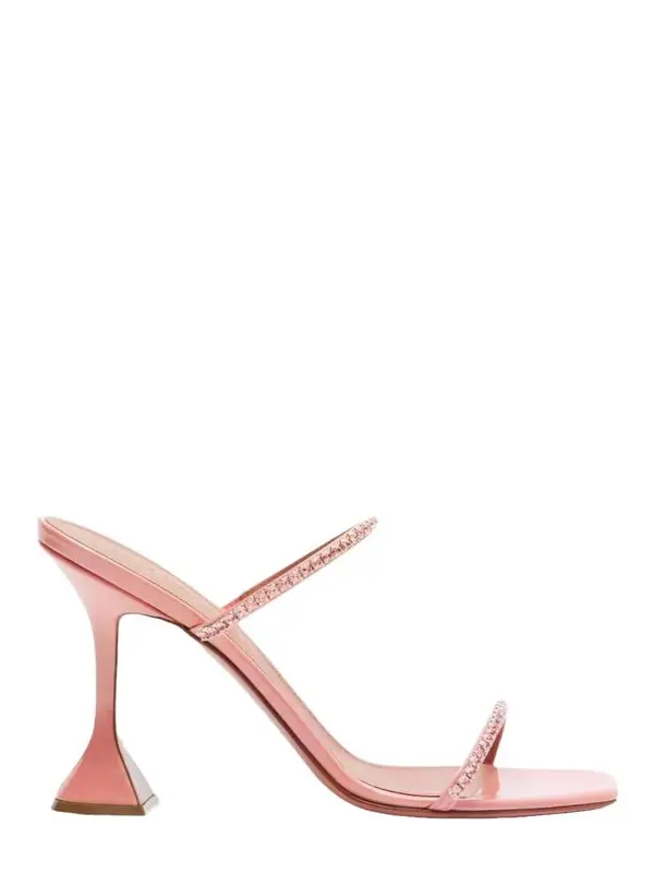 Amina Muaddi Gilda Crystal-embellished Sandals - Pink